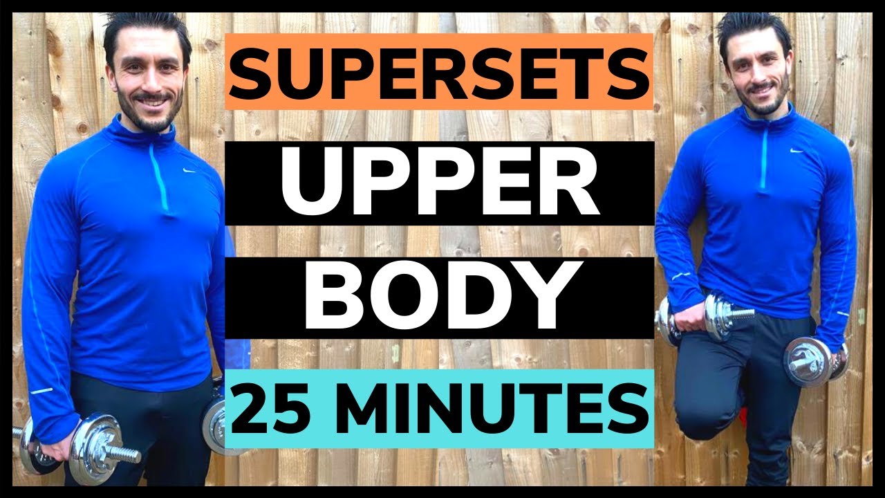 Arms, Chest And Back Supersets Workout At Home // 25 Minute Superset ...