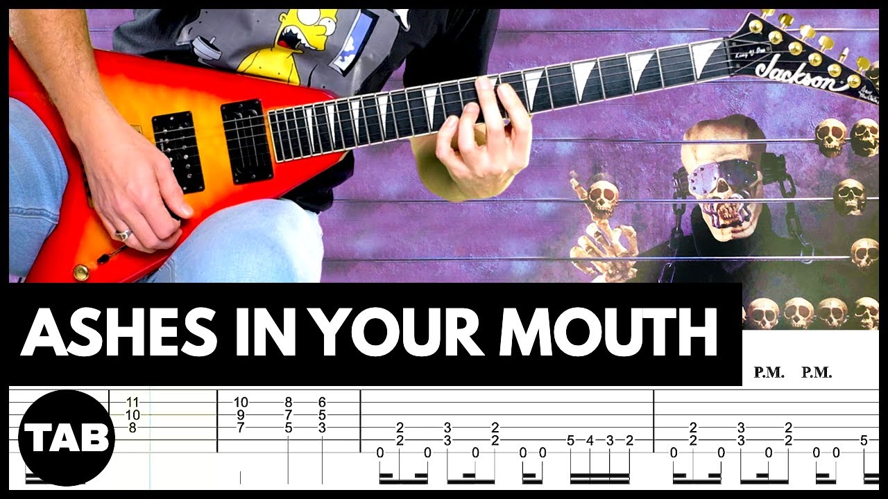 ASHES IN YOUR MOUTH Megadeth Guitar TAB | Cover | Lesson | Tutorial ...