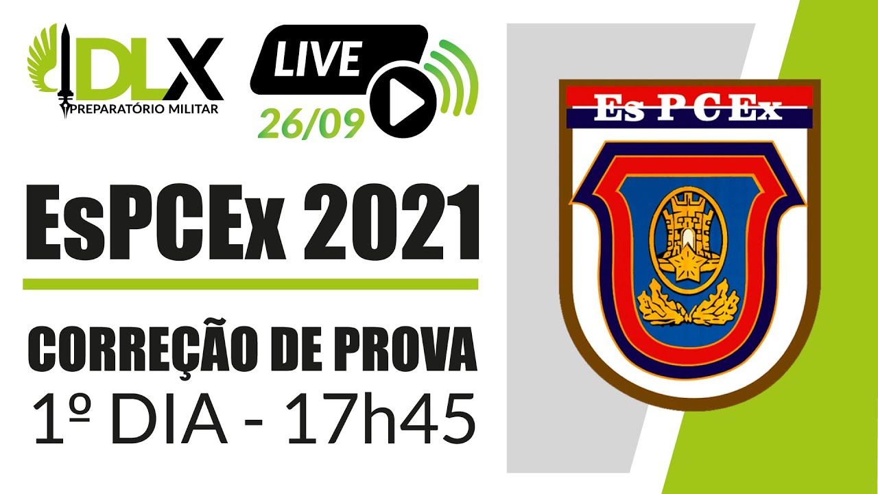 Resolução da Prova - EsPCEx 2020/2021 1º DIA - YouTube