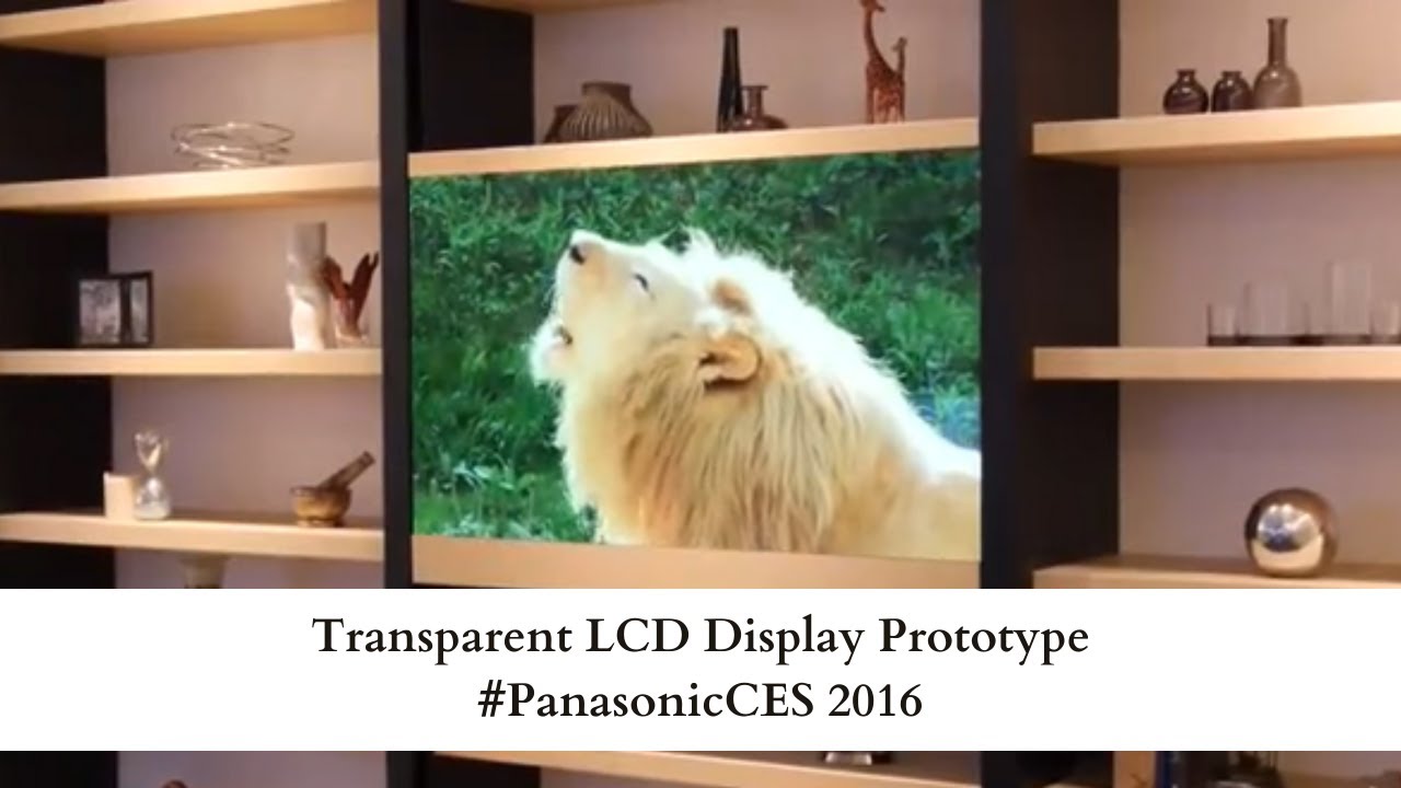 Transparent LCD Display Prototype at Panasonic CES 2016 - YouTube
