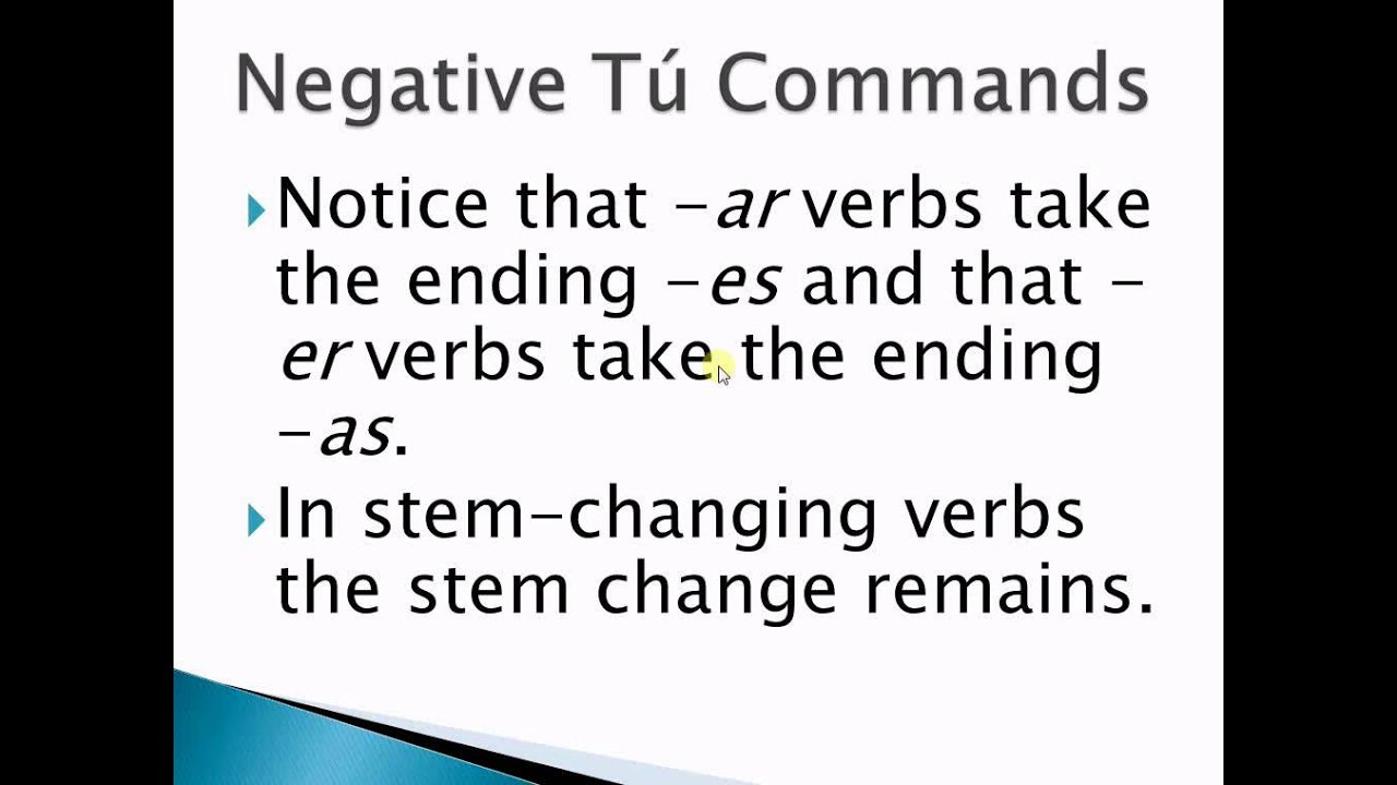 Negative Tu Commands Pronouns YouTube negative-tu-commands-pronouns-youtube
