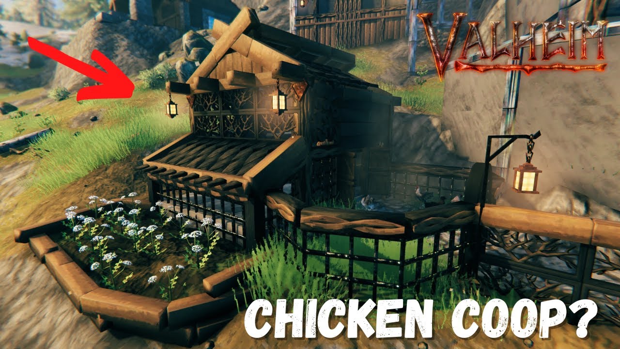 I Just Found Chickens In Valheim! | Time-Lapse Chicken Coop Build - YouTube