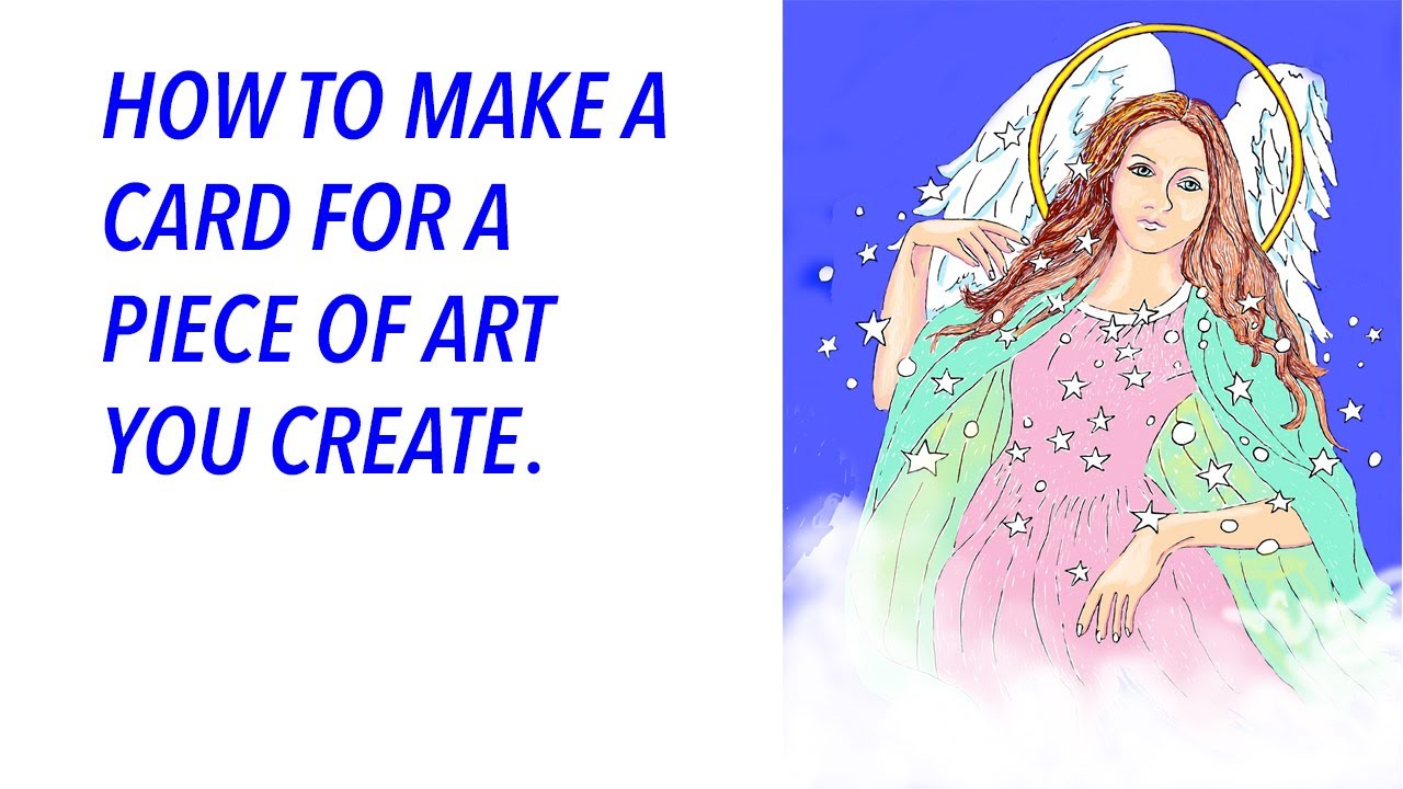 HOW TO MAKE A CARD FROM ART YOU CREATE. - YouTube