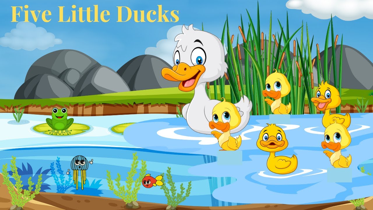 Five Little Ducks Song Lyrics for Kids | Animated Nursery Rhyme - YouTube