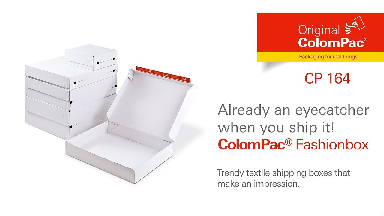 ColomPac® CP 164 Fashionbox – Trendy textile shipping boxes that make an impression. - YouTube