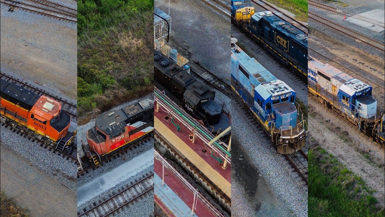 Flying Over CSX’s Winston Yard 5/8/25 ft. IBCX 3346, CN, BNSF, MEC ...