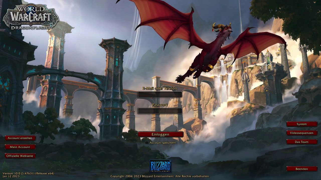 World of Warcraft: Dragonflight - Login Screen - YouTube
