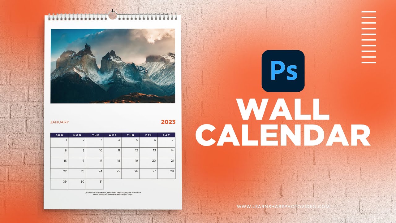 How to Design a 2025 Wall Photo Calendar in Photoshop — How to Use ...