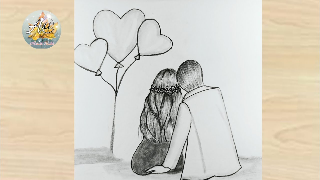 Learn How to draw couple ll Couple drawing for Beginners step by step ...