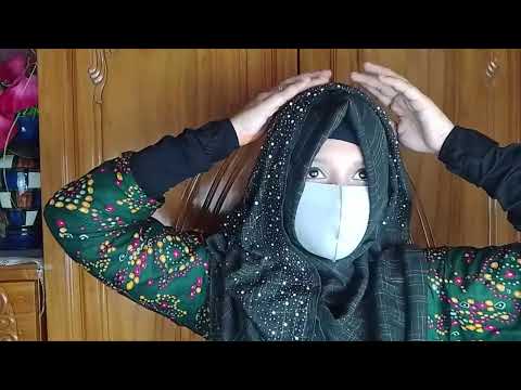 Simple with gorjious touch hijab style