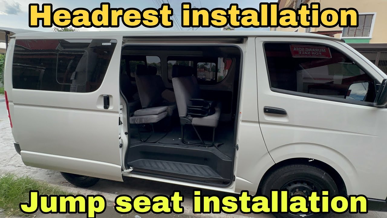 Toyota Hiace commuter headrest and jump seat installation | Lods Van ...
