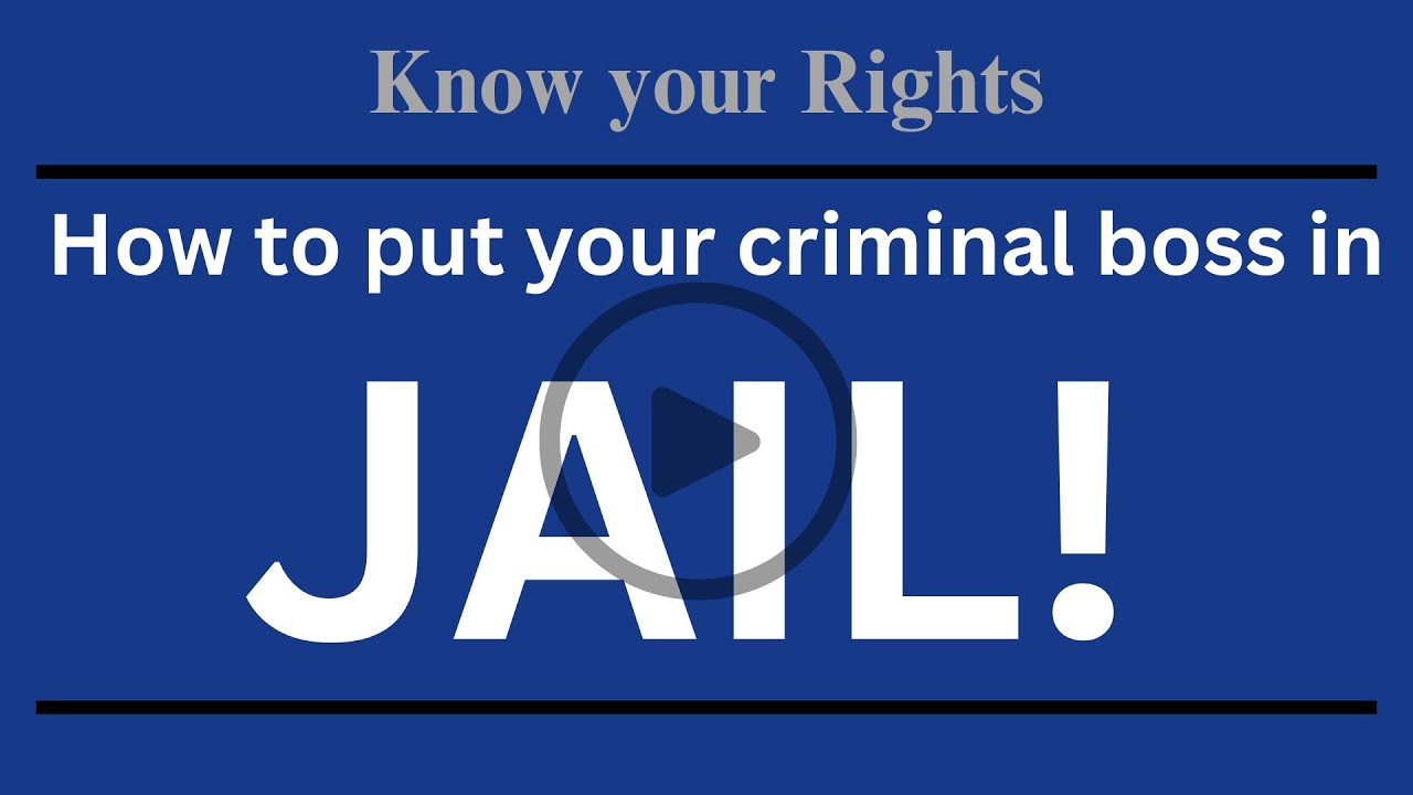 How to put your criminal boss in jail - whistleblowers - YouTube