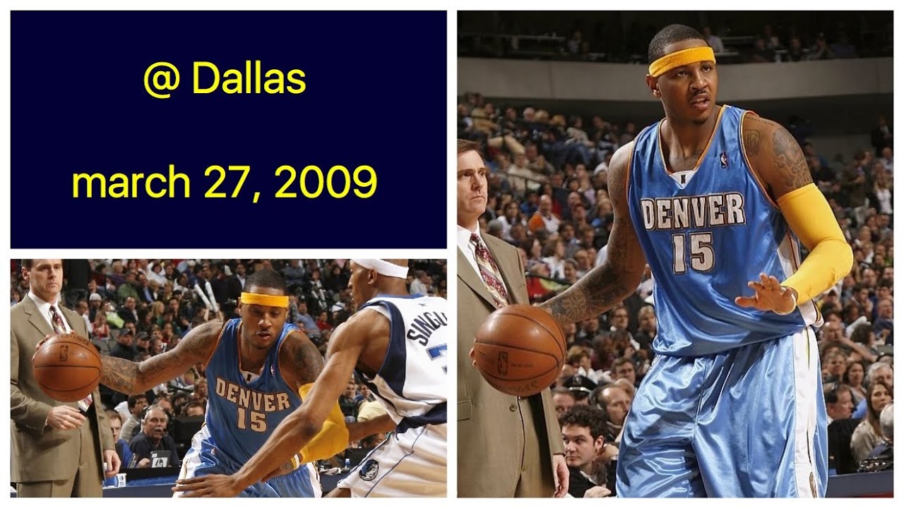 Carmelo Anthony 43 @ Dallas Mavericks Highlights (march 27, 2009) - YouTube