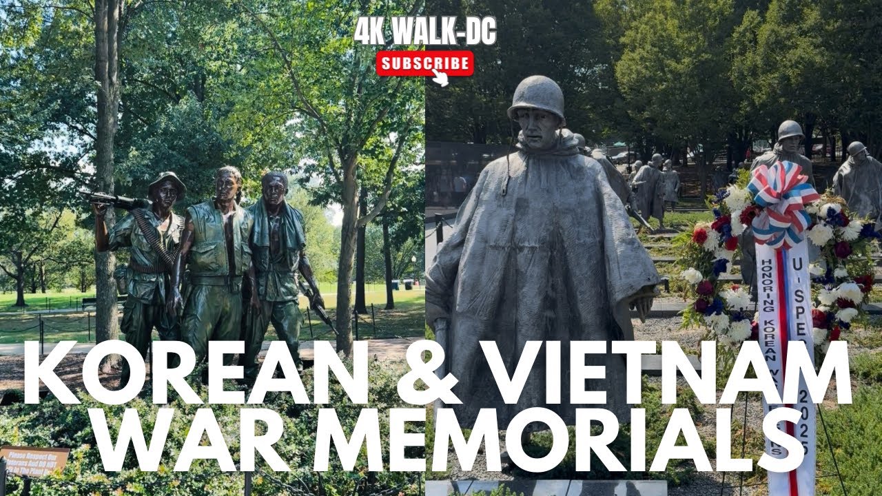 Silent Walk: Korean & Vietnam War Memorials | 4K - YouTube