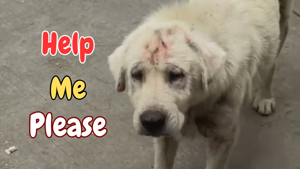 Wounded stray dog seeks help from me, eyes brimming with tears after ...