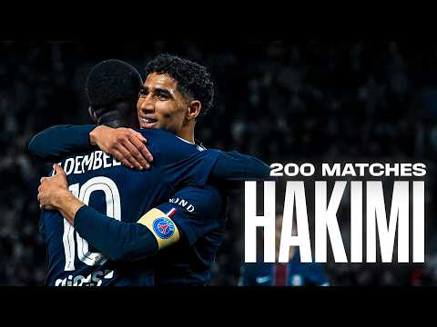 Best-of Achraf Hakimi - 200 matchs avec le Paris Saint-Germain ❤️💙