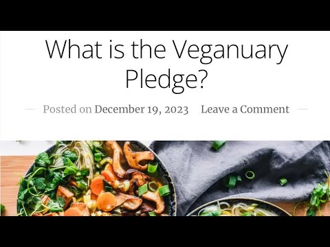 What is the Veganuary Pledge - YouTube