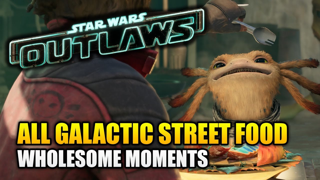 Star Wars Outlaws - All Galactic Gourmet Food Vendors (Wholesome) - YouTube