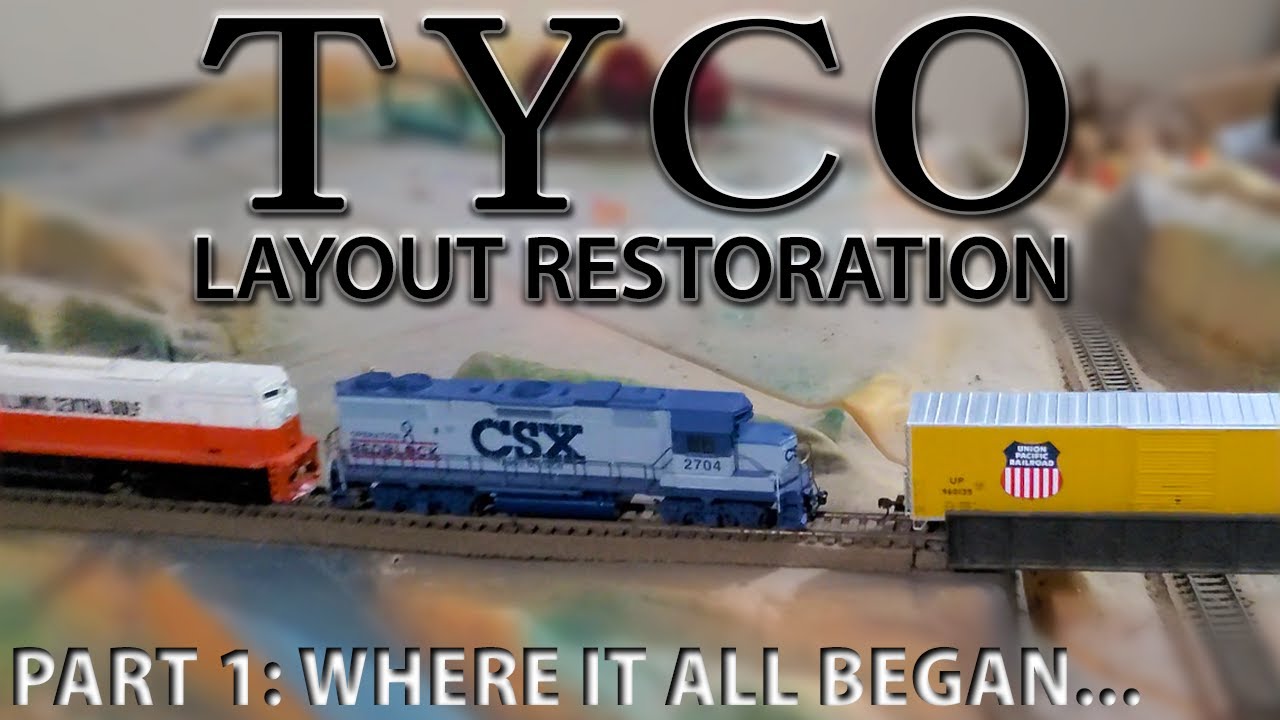 Vintage Tyco HO scale train layout restoration part 1 - YouTube