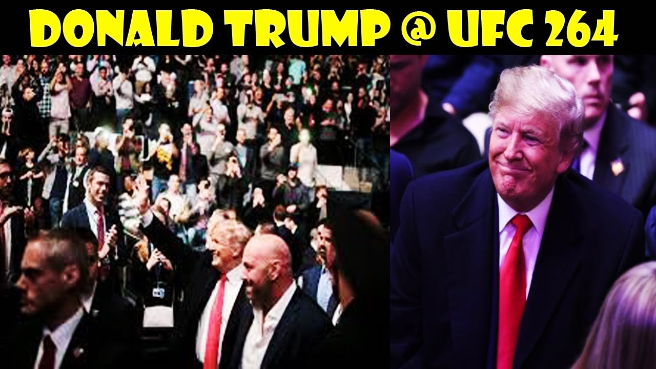 FORMER PRESIDENT DONALD TRUMP WATCH MCGREGOR VS POIRIER UFC 264 - YouTube