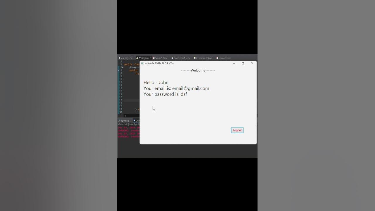 JavaFX Simple Form & Communication between Scene | GANESH RAWATZ - YouTube