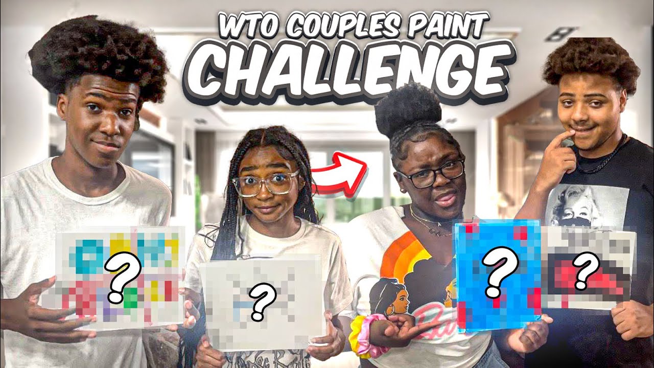 WTO COUPLES PAINT CHALLENGE‼️😱😱 - YouTube