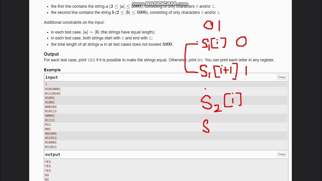 B Two Binary Strings Codeforces Round 154 Rated For Div 2 Full Solution Youtube