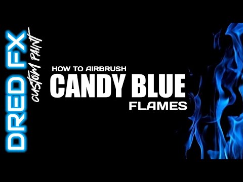 HOW TO AIRBRUSH CANDY BLUE FLAMES - YouTube