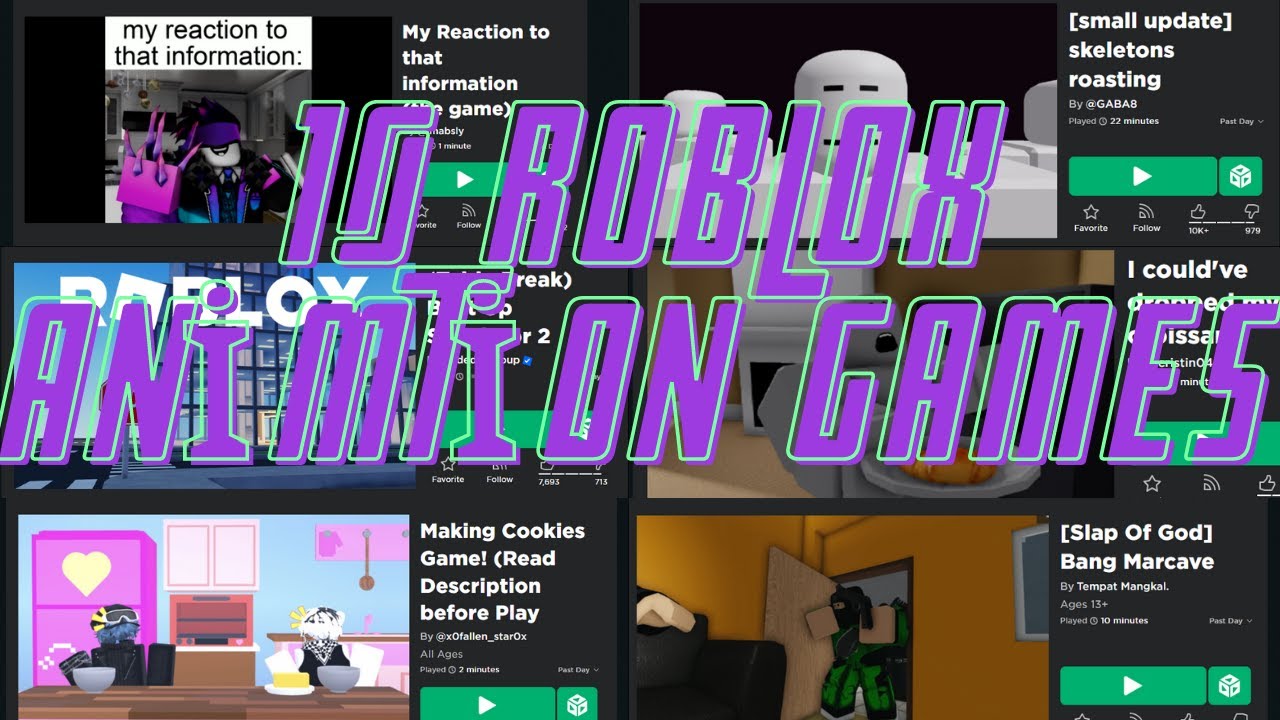 10 Roblox Animation Games! - YouTube