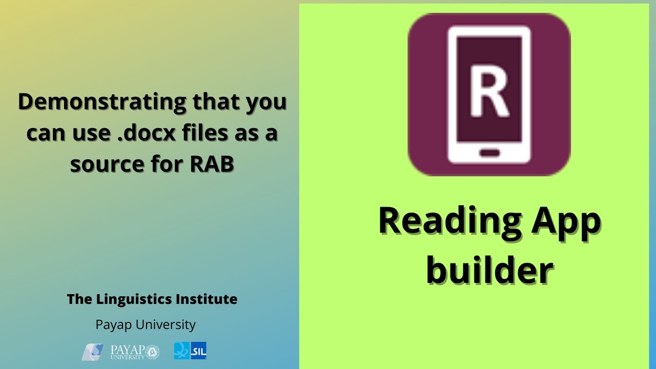 Using Word document files as a source file for Reading App Builder ...