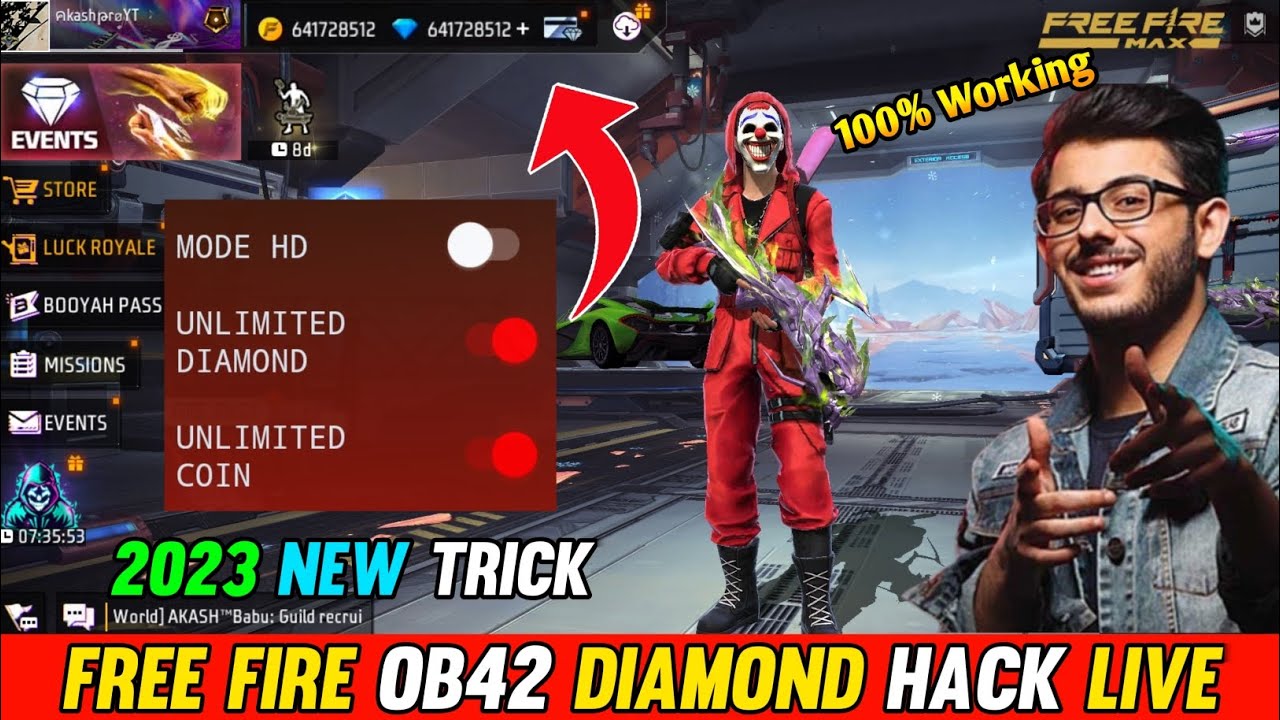 Free Fire Diamond Hack || Free Fire New Mod Menu OB42 || Unlimited ...