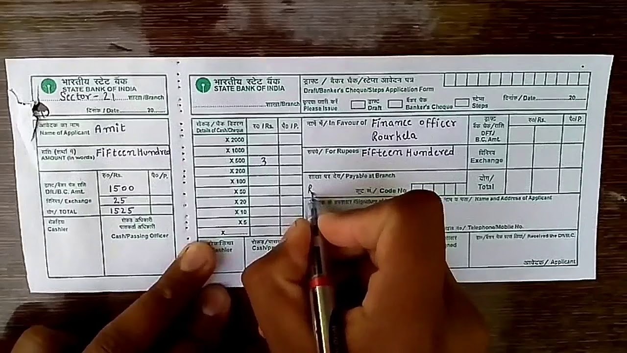 How to fill a Demand Draft ? ||Behind Itt!|| - YouTube