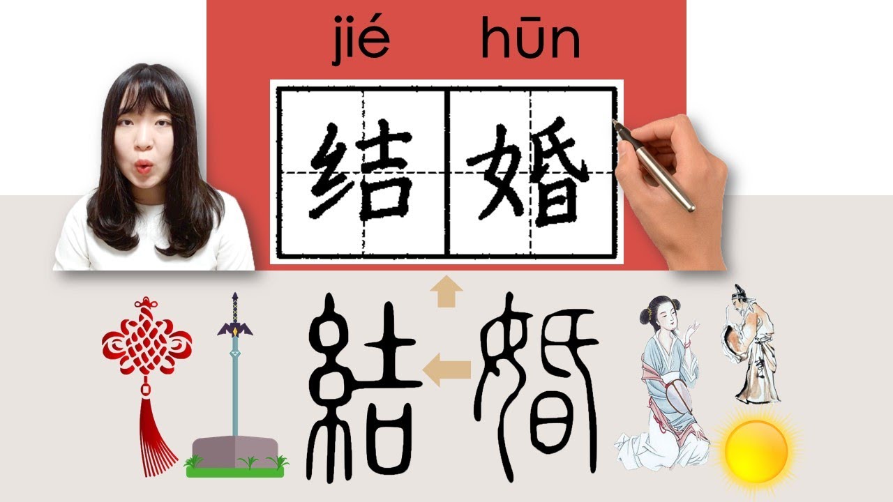 【NEW HSK3】/HSK3/结婚/結婚/jiehun_(to marry, to get married)How to Pronounce ...