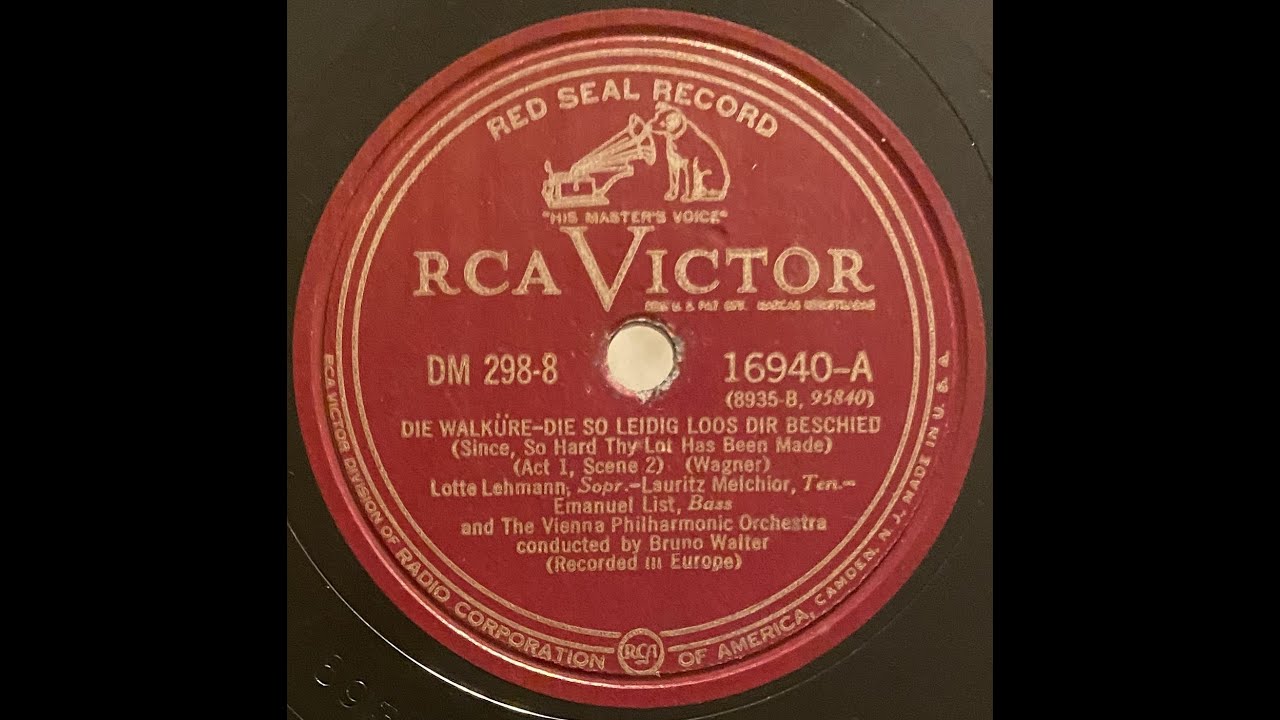 The Vienna Philharmonic Orchestra with Lotte Lehmann, Lauritz Melchoir ...