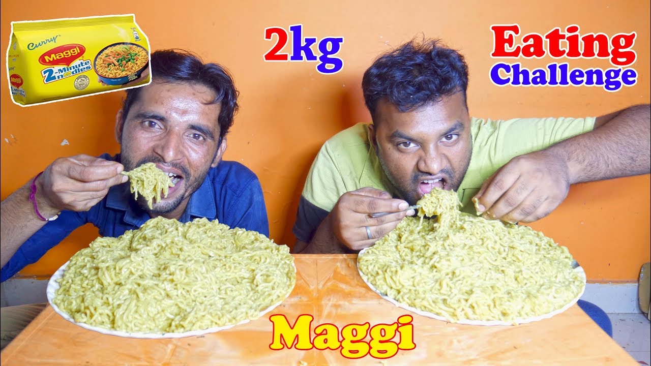 2KG Maggi Eating Challenge | Massive plate Maggi Noodles | Food ...