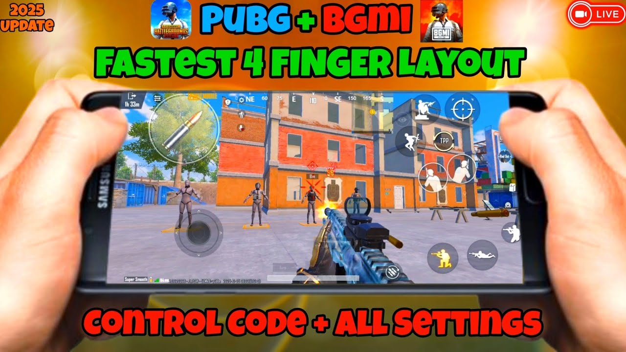 🔥 4 FINGER CLAW CONTROL CODE 😱 | BEST 4 FINGER SETUP BGMI/PUBG MOBILE ...