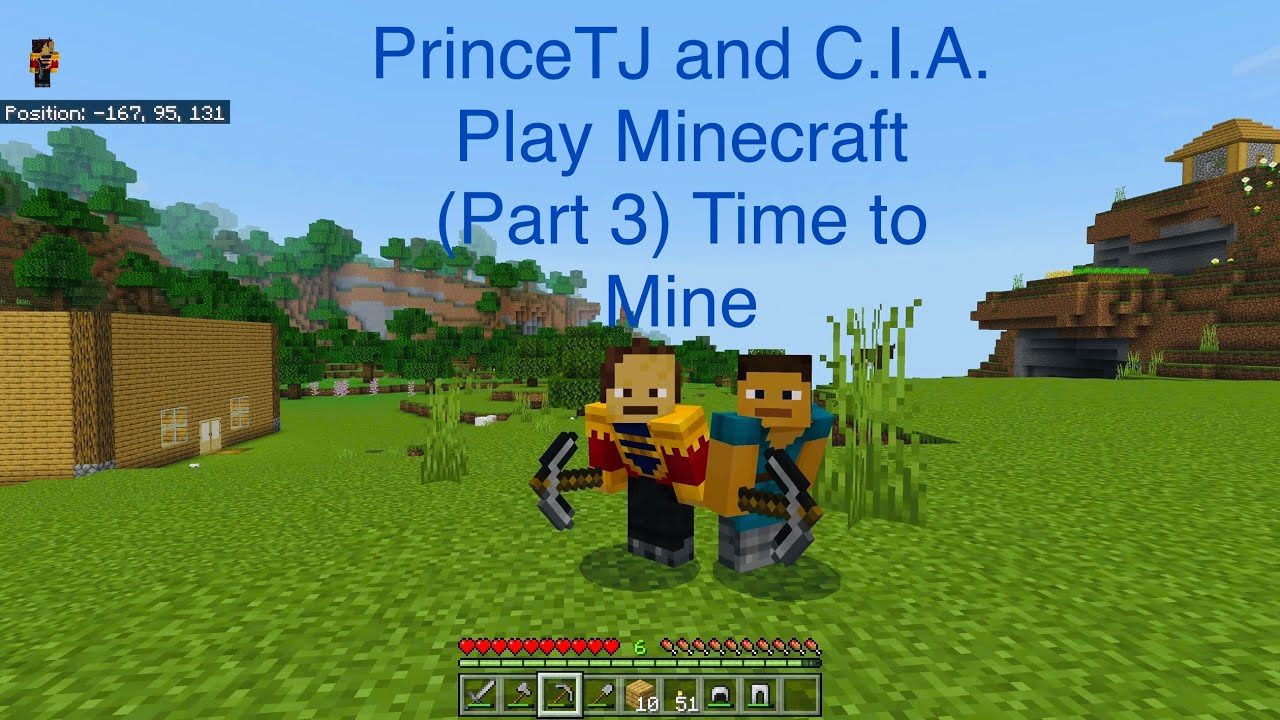 PrinceTJ and C.I.A Play Minecraft (Part 3) Time to mine - YouTube