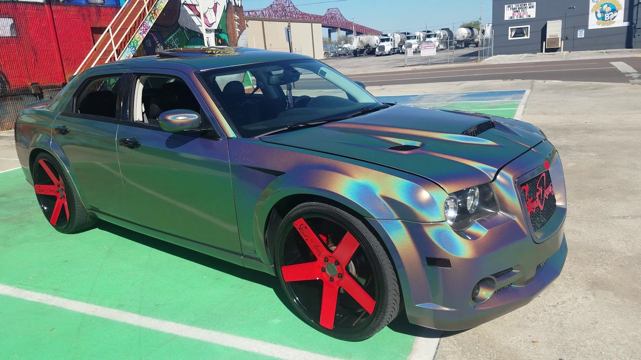 Custom Chrysler 300 S 3M psychedelic vehicle wrap - YouTube