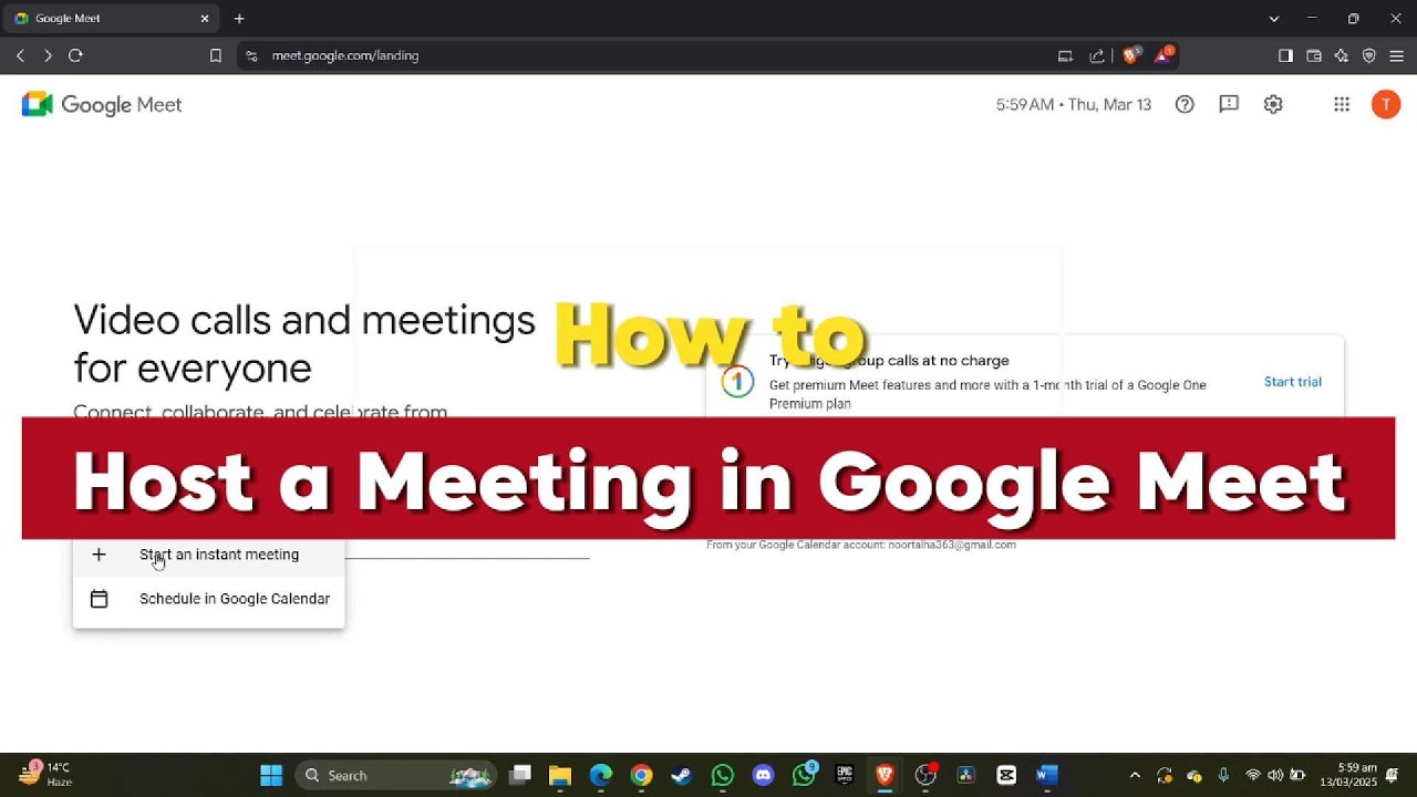 How to Host a Meeting in Google Meet (Full Guide) 2025 - YouTube