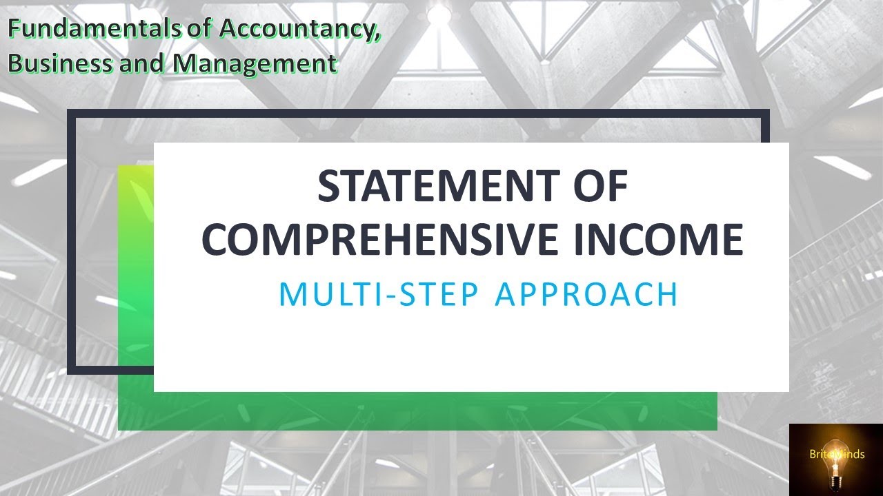 Statement of Comprehensive Income - A Multi-Step Approach for FABM 2 ...