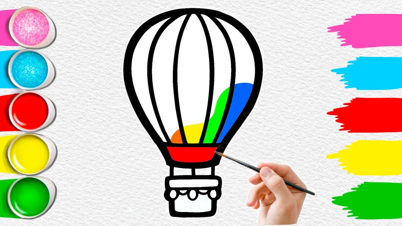 How to Draw Air Balloon🎨 – | Easy Drawing | Step by Step - YouTube