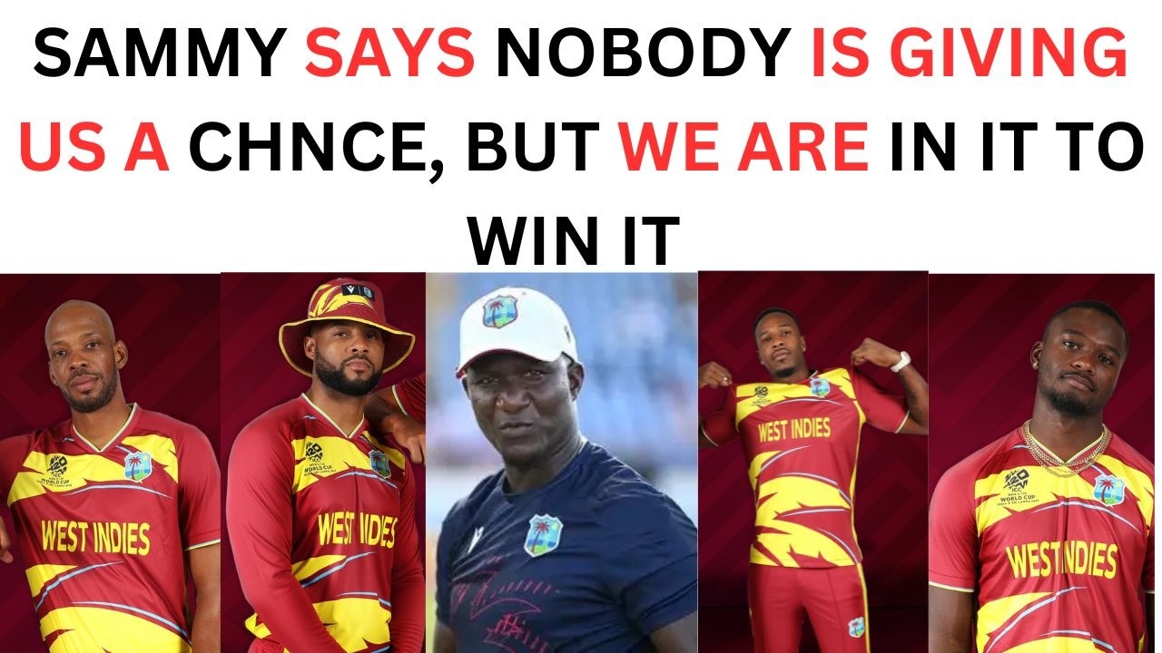 Sammy says he sees something in his players’ eyes that makes him ...