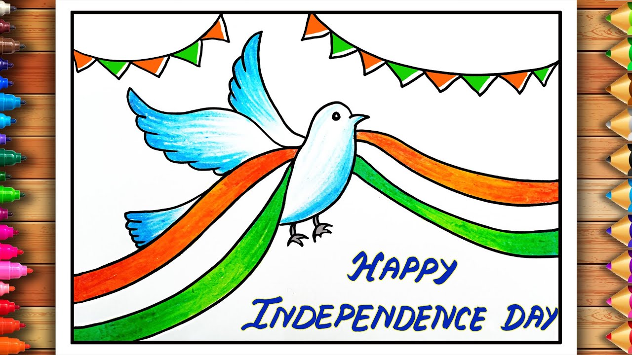 Independence Day Drawing | Independence Day Poster | 15 August Drawing ...