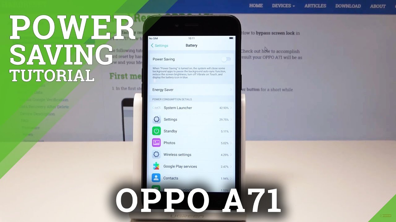 How to Enable Battery Saver in OPPO A71 - Power Saving Mode - YouTube