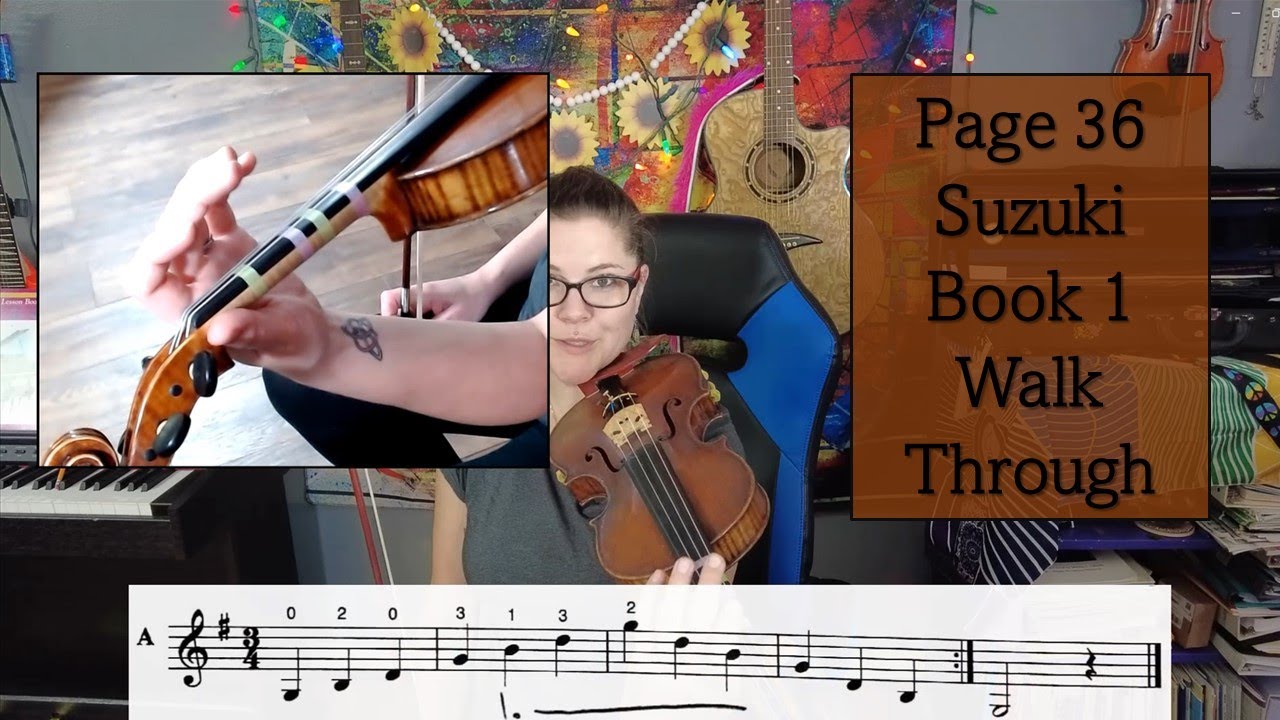 Page 36 Arpeggios Suzuki Book 1 - YouTube
