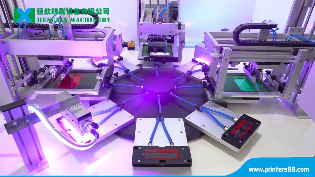 3 Colors Rotary Screen Printing Machine - YouTube