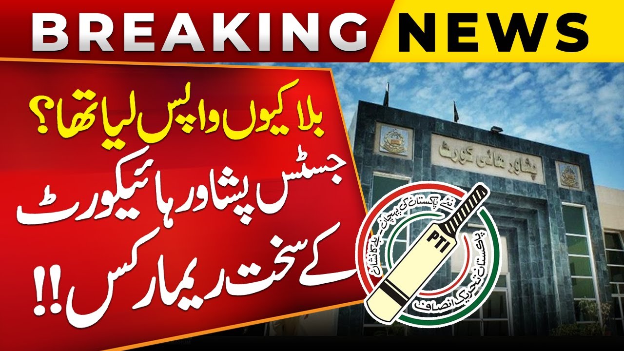 Justice Peshawar High Court Strict Remarks on PTI Bat Sign Case ...