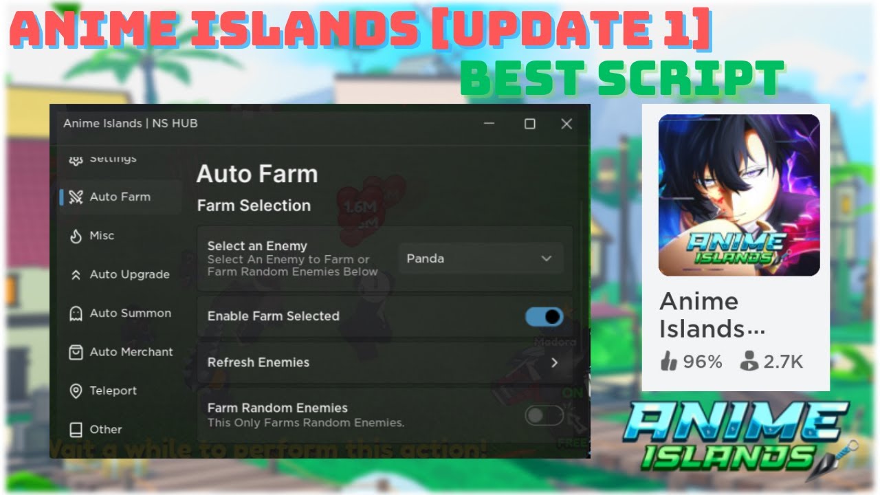 ⛱️Anime Island Script Pastebin | AUTO FRAM | AUTO UPD|AUTO OPPEN | Fast ...