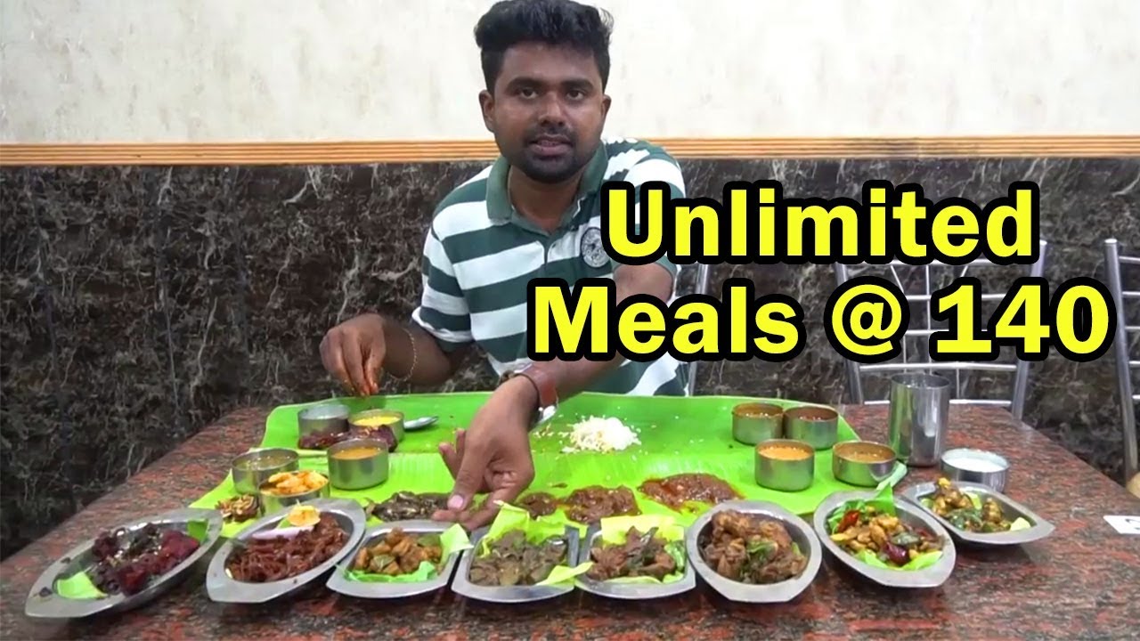 Food Review in Perungudi Muthiah Mess | Rs140 Unlimited Non Veg Meals ...