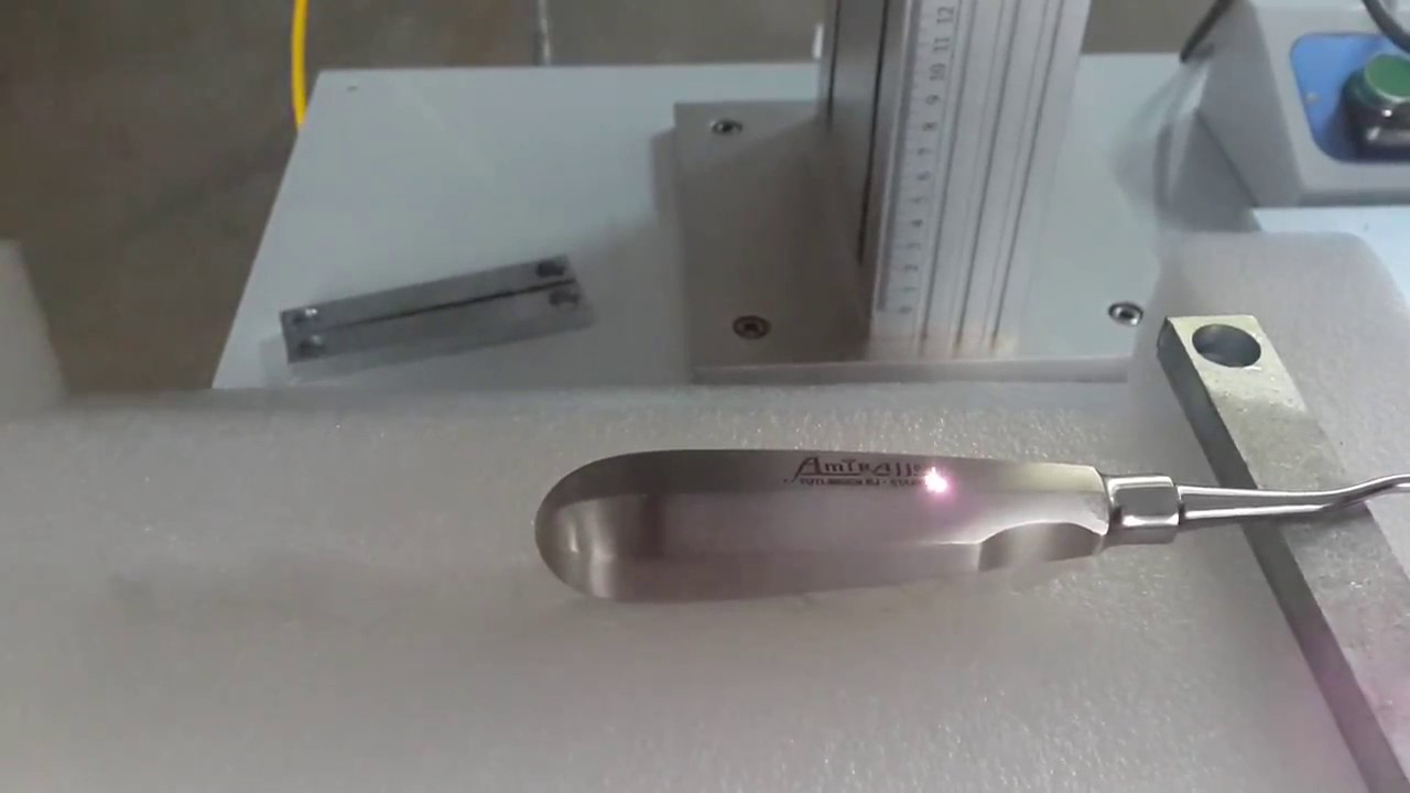 Stainless steel Medical instruments marking with fiber laser marking ...